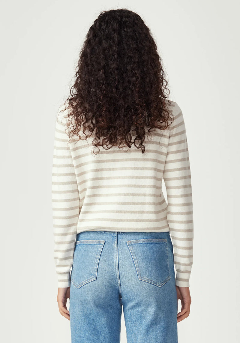 Fountain Sweater in White Linen & Pearl Stripe | Untouched World ...