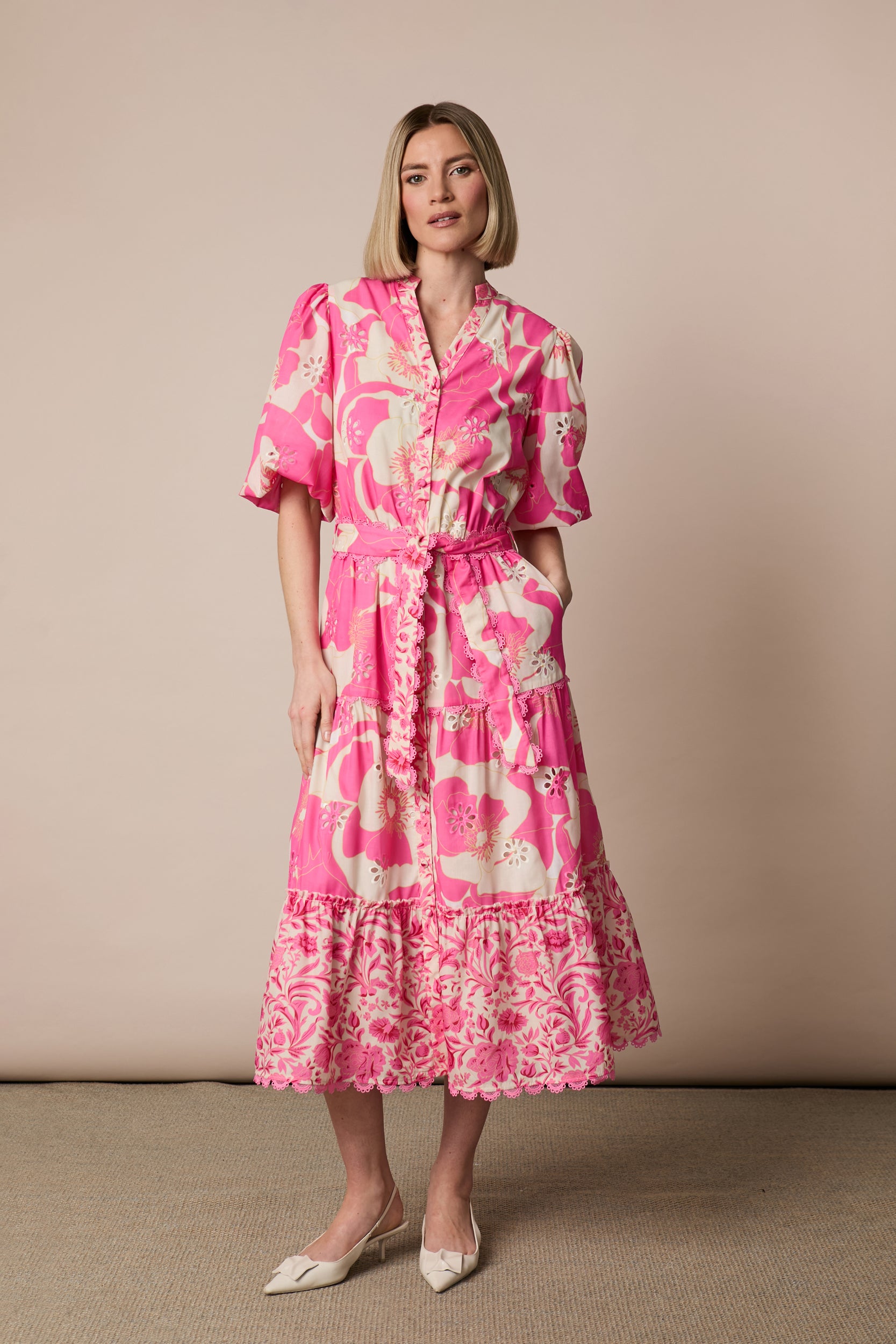 Eve Long Scallop Dress | FeeG – Sarah Thomson