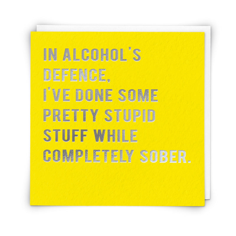 In alcohol's defence... Card | Redback CLN17 – Sarah Thomson